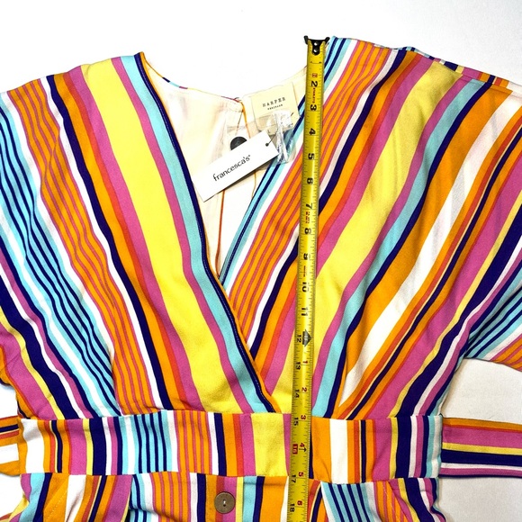 Harper | Dresses | Maxi Dress Francescas Harper Heritage Striped Vneck ...